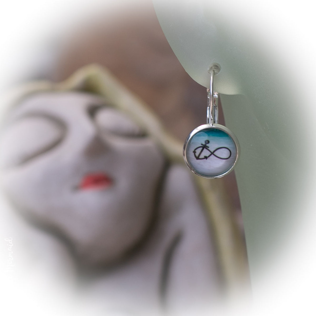 Infinity plus one 925 Sterling Silver Leverback Earrings | Mystic Mermaid