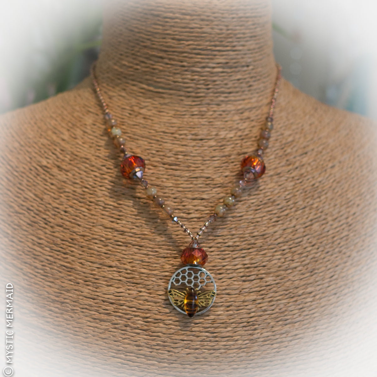 Queen Bee Vintage Swarovski Crystal Necklace | Mystic Mermaid